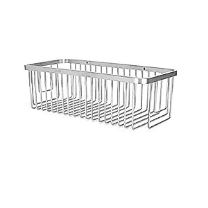 BKDFD Stainless Steel Shower Basket Wall Mounted Kichen Bathroom Shower Shelf Shampoo Holder Toiletries Organizer floating shelf