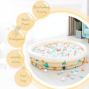 Ball Pit Balls Play Balls for Babies, Small Balls Stars for Kids Playpen Plastic Balls for Babies Ball Pool Puppy Playballs, Orage Pink Green White