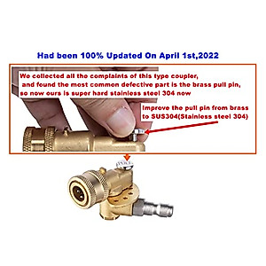 Meteor Blast Quick Connecting Pivoting Coupler Attachment 120 Degree with 5 Angles and Safety Lock for Pressure Washer Spray Nozzle, Cleaning Hard to Reach Area Max 5000 PSI 1/4 Inch Plug