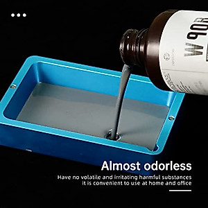 RESIONE W90B Water Washable 3D Printer Resin Almost Odorless LCD UV-Curing Resin 405nm Standard Photopolymer Resin for DLP MSLA LCD 3D Printing (Transparent Orange, 500g)