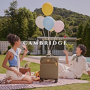 Verage Cambridge Lightweight Carry On Luggage,Softside Expandable Suitcase with Spinner Wheel (20-Inch, Green)