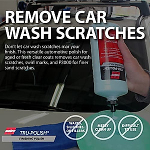 Malco Tru -Polish - All in One Car Polish and Swirl Remover/for Vehicle Paint Correction, Detailing and Buffing / 32 oz. (197332)