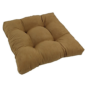 Blazing Needles 19-inch Microsuede Square Chair Cushion, 19" x 19", Camel