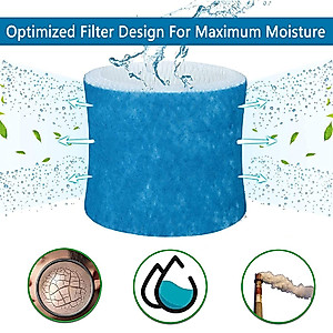Lxiyu Upgraded Humidifier Wicking Filters Replacement Compatible with Honeywell HAC-504AW, Filter A for Models HAC-504, HAC-504AW, HCM 350 and Other Cool Mist Models (6 Pack)