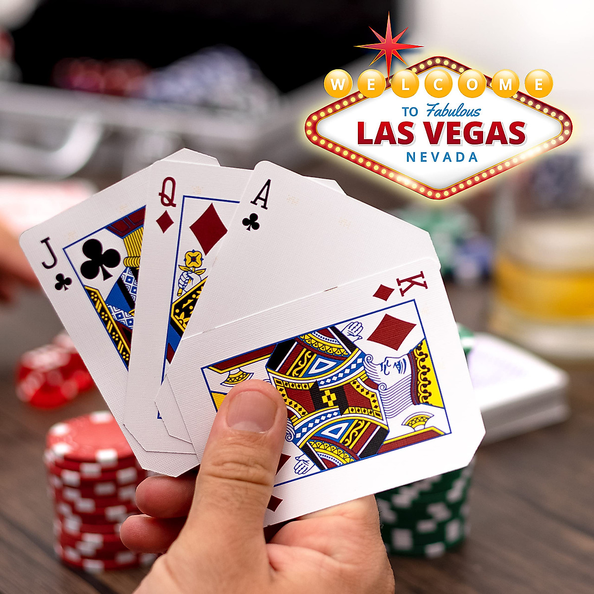 Las Vegas Style Playing Cards | Assortment of Nevada Casinos | May Include Dealer Markings | No Jokers | 8 Decks of Poker Cards