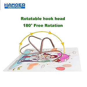 HAMOER Adhesive Wall Hook-Large Adhesive Patch Hanging Towel Key Universal, Printed Pattern Random Home Decor, Free Small Towel, Gift Box Packaging 12 Pack