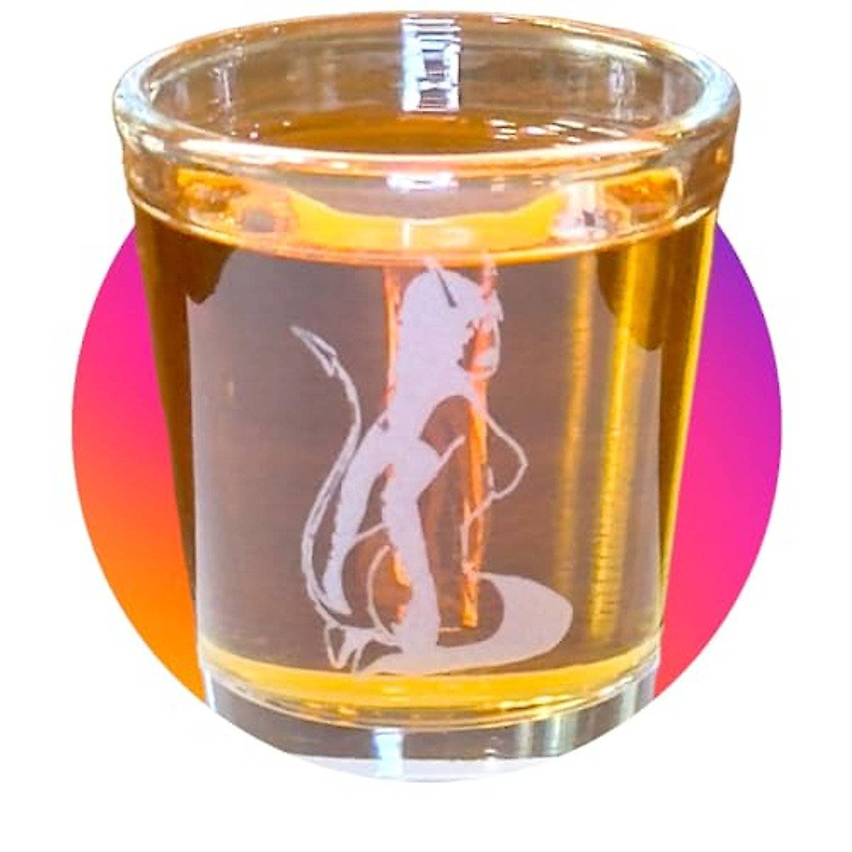 Hip Flask Plus 2oz Sexy Demon Succubus Shot glass