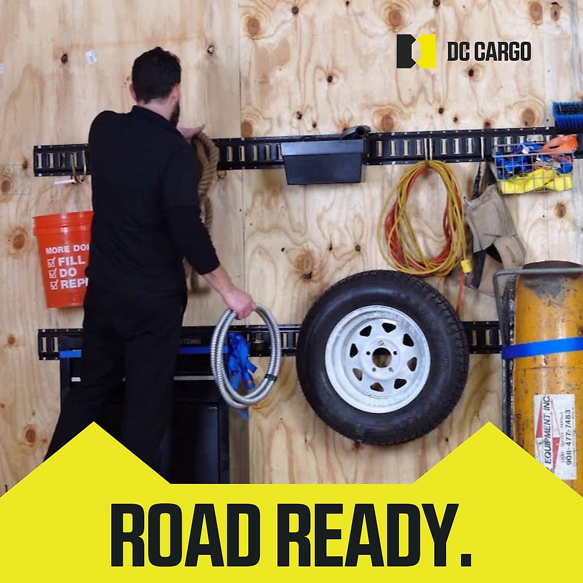 DC Cargo Chain Binder Kit (2 Sets) | 5/16" Grade 70 Extra Long 20 Foot Chain - and Load Binder Set | Heavy Duty Ratcheting Chain and Binder | Load Chain and Binders – 4,700lb Working Load Limit As Set