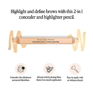 Billion Dollar Brows Duo Brow Highlighter & Concealer Pencil for Lifting and Highlighting Eyebrows