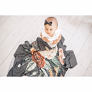 Copper Pearl Large Premium Knit Baby Swaddle Receiving Blanket Raven