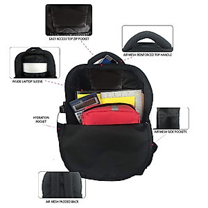 Marvel Spiderman Ghost Spider Backpack for School – Gwen Stacy Black Knapsack 16 inch Mesh Padded Bag (Blue Spider)