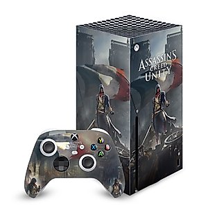 Head Case Designs Officially Licensed Assassin's Creed Arno Dorian French Flag Unity Key Art Matte Vinyl Sticker Gaming Skin Decal Cover Compatible with Xbox Series X Console and Controller Bundle
