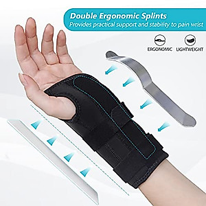 KD Carpal Tunnel Wrist Brace Night Support, Wrist Splint Hand Brace for Carpal Tunnel Syndrome Pain Relief, Arthritis, Tendonitis, Sprain Treatment
