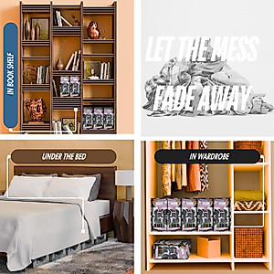 Foldable Bedding Organizer, Storage Bins for Bed Sheets, Duvet Covers and Pillowcases, Blankets, Clothes 2 pack(Queen or King) (retro flower)