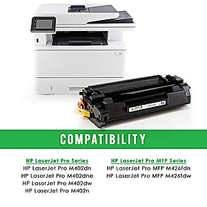 LINKYO Compatible Toner Cartridge Replacement for HP 26A CF226A (Black, 2-Pack)
