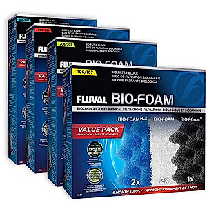 Fluval 106/107 Bio Foam Value Pack, Replacement Aquarium Filter Media