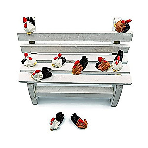 Mixed 2 Colour Lot of 12 Miniature Animal Chicken Outdoor Patio Decor Fairy Garden Supplies Animal Figurine Furniture Dollhouse