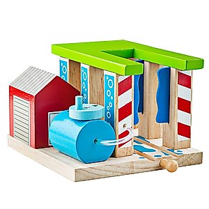 Bigjigs Rail, Wooden Train Washer, Wooden Toys, Bigjigs Train Accessories, Train Wash, Wooden Train Sets, Trains for Kids, Wooden Toys for 3 4 5 Year Olds