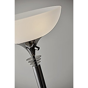 Adesso Home 5120-01 Transitional Two Light Floor Lamp from Metropolis Collection Finish, Black Nickel