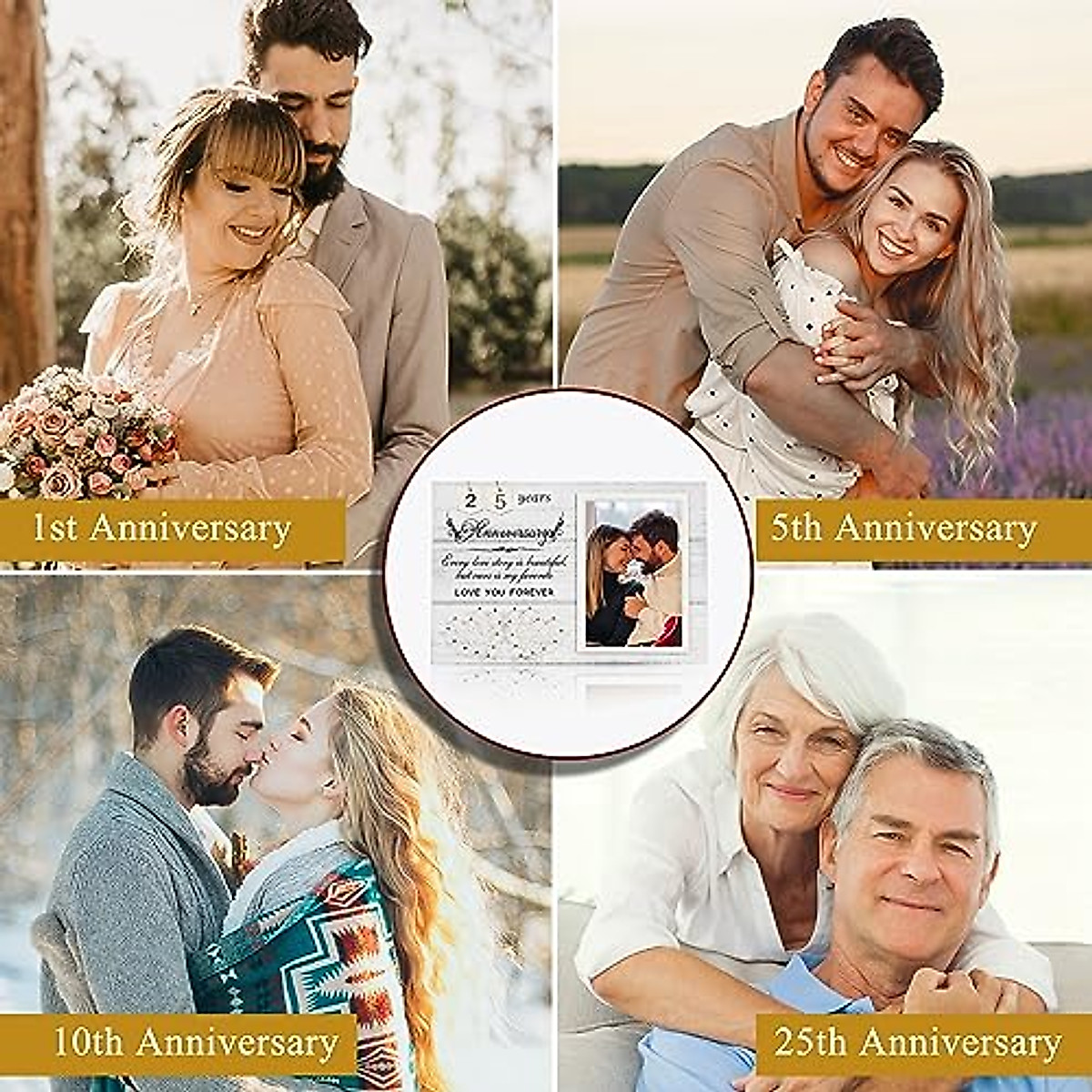 Wedding Anniversary Picture Frame Gift for Couple- Personalized Wedding Frames Gifts-Every Love Story is Beautiful but Our is My Favorite, Personalized Frames Gifts Hold 4x6 inch Photos
