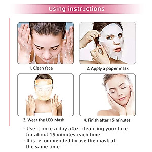 GXDDZM LED Beauty Mask LED Face Mask Light Therapy Red Light Therapy For Face Facial Skin Care Masks Photontherapy Mask 7 Colors Beauty Skin Rejuvenation Mask, Gift For Christmast