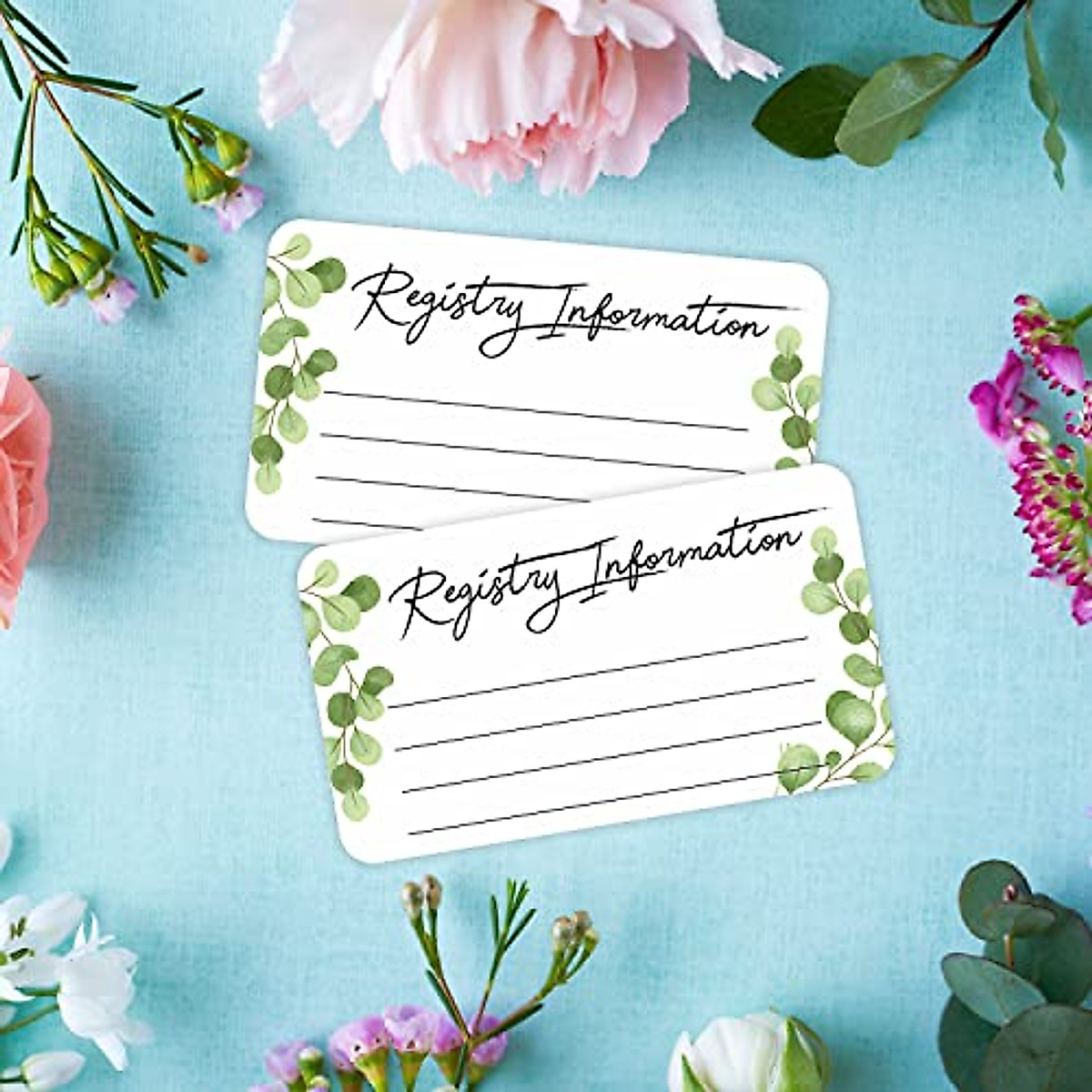 PARTH iMPEX Registry Information Cards - (Pack of 100) 3.5" x 2" Invitation Insert for Bridal Wedding Baby Shower