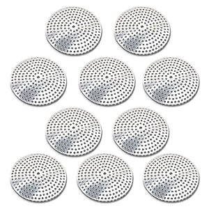 VARNAHOME Clip-Style Aluminium Bath Strainer Flat Guard, for Use As Hair Catcher, 10 Pack