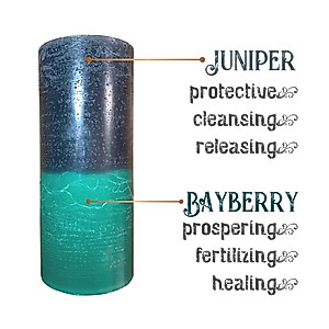 Jinx Reversal Candle by Five Corners Co - 2x4 Double Action to Banish Debt and Attract Prosperity - Candle Magic for Spells, Conjure and Witchcraft - Black Green Scented Pillar Candle