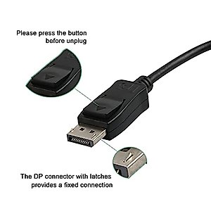 FEMORO DisplayPort to DVI Adapter 5-Pack, Display Port DP to DVI-I Adapter 1080P for All DP Port Computer, Laptop, Desktop - Black