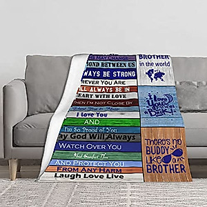 Big Brother Gift | Birthday Gifts for Brother | Gift for Adult Brother Blanket | Brother Gifts from Sister | Graduation Gifts Throw Blankets 60"x 50" (To My Brotaher, 60" X 50" Brother Blankets)