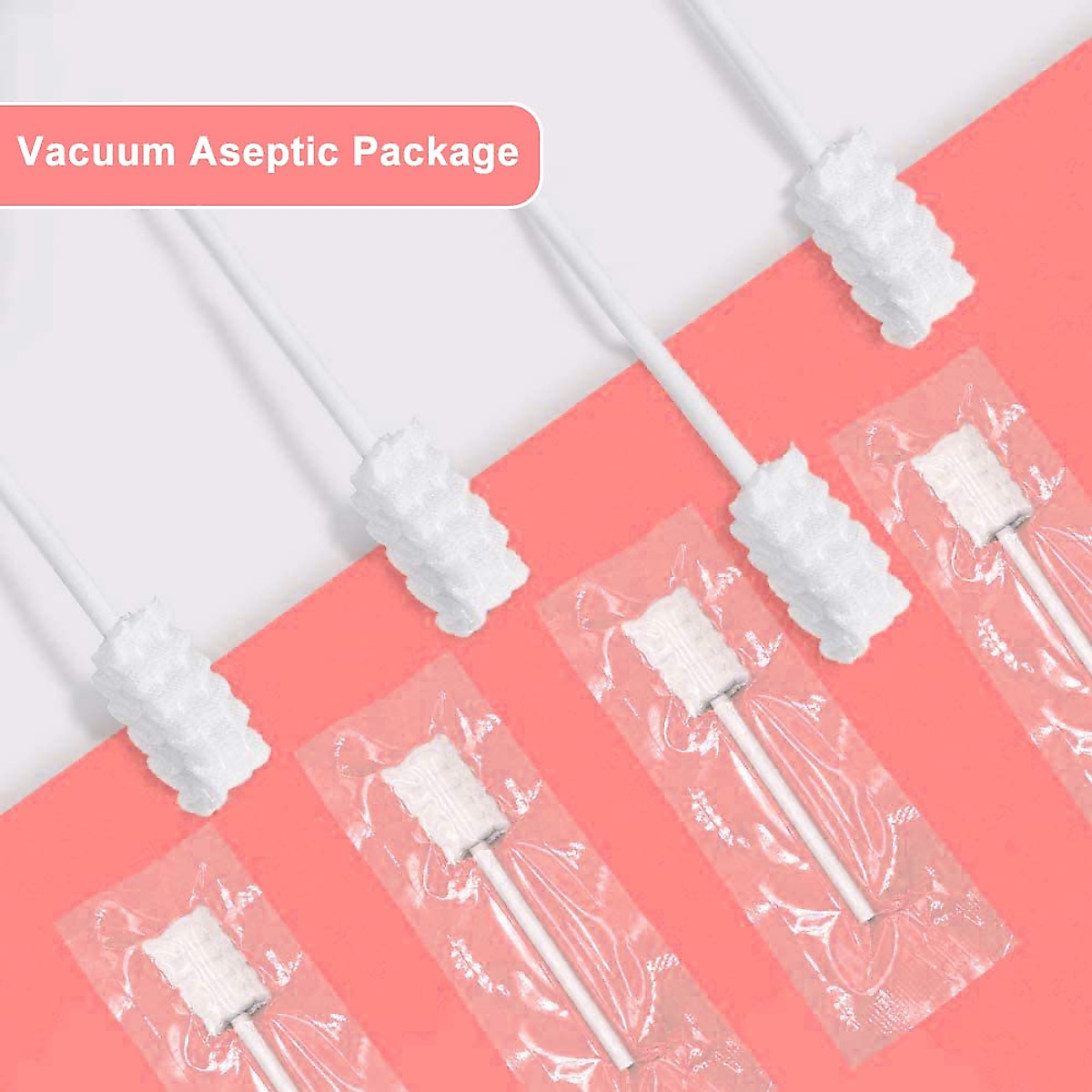 OKUYA 50 Pcs Infant Toothbrush , Tongue Cleaner, Disposable Tongue Cleaning Gauze Toothbrush, Oral Cleaning Stick, 0-36 Month Baby Oral Care