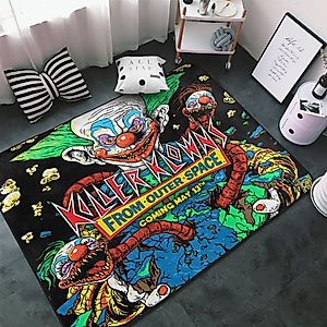 Dcgenrios Area Rugs Killer Horror Movie Klowns from Outer Space Non Slip Fluffy Carpet Floor Mat for Bedroom Living Room Home Decor Rug 60 x 39 inches