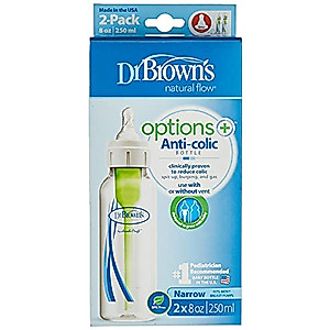 Dr. Brown's 8 Oz Options Narrow Bottles, 2-Pack