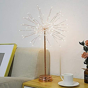 TQNSSM Remote Control LED Copper Wire Fireworks Lights for Home Outdoor Garden Courtyard Wedding Decoration(White)