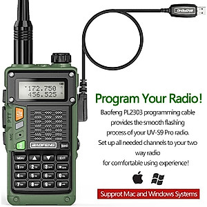 Baofeng UV-S9 Pro 8W Ham Radio Two Way Radio Handheld Walkie Talkies with Rechargeable Battery Long Range Portable Baofeng Radio with complete set
