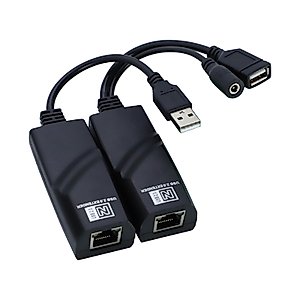 E-SDS USB 2.0 Extender to RJ45 Over Cat5 Cat5E Cat6 up to 328 Ft, USB Ethernet Extender Over Cat5/5E/6 Supports Windows/Mac/Vista, Plug and Play, No Driver Needed