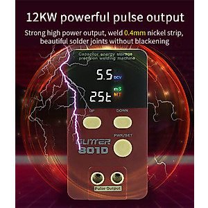 ZCM-JSD 801D Capacitor Energy Storage Welders,Adjustable Pulse Spot Welder W/Smart Control Panel,Portable Pulse Welding Machine for Battery Pack 18650 14500 Lithium Batteries