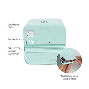 mooas Multi Cube Timer Violet(5,10,20,30 Minutes) & Mint (1,3,5,10 Minutes) Bundle,Clock & Alarm, Time Management, Time for Studying, Cooking and Workout, Kids Timer