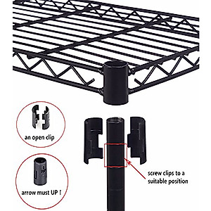 S AFSTAR Safstar Clothing Garment Rack Heavy Duty Wire Shelving Closet Clothes Stand Rack Double Rod Wardrobe Metal Storage Rack Freestanding Cloth Armoire Organizer (1 Pack)