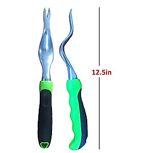 Garden Guru Hand Weeder Tool with Ergonomic Handle - Weed Puller for Planting, Weeding, Flower and Vegetable Care in Lawn Garden Yard | Rust Resistant