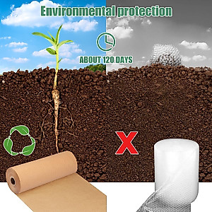 Eco Friendly Honeycomb Packing Paper, 15" x 820' Honeycomb Cushioning Wrap Roll for Moving Shipping Packaging Gifts, Recyclable Honeycomb Paper Moving Supplies Bubble Paper Wrapping Protective Roll