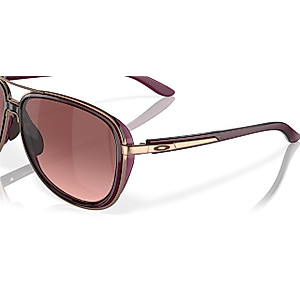 Oakley Women's OO4129 Split Time Aviator Sunglasses, Crystal Raspberry/G40 Black Gradient, 58 mm