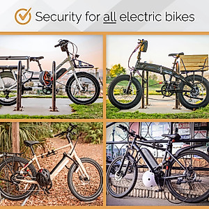 Via Velo 4-in-1 Bike Lock Set, Heavy-Duty Steel Folding Lock, 11" Bicycle U-Lock, 6' Cable, for Electric Bikes and Scooters