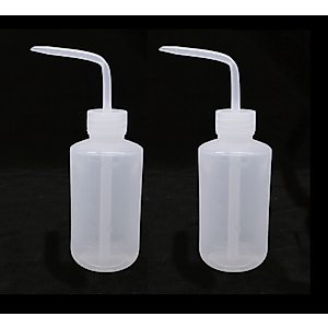 HuoHuo Plastic Wash Bottle 2 PCS LDPE Squeeze Bottles Economical Plastic Squeeze Bottle, for Chemistry,Medical, Tattoo,science lab & Gardening Various industries(250ML)