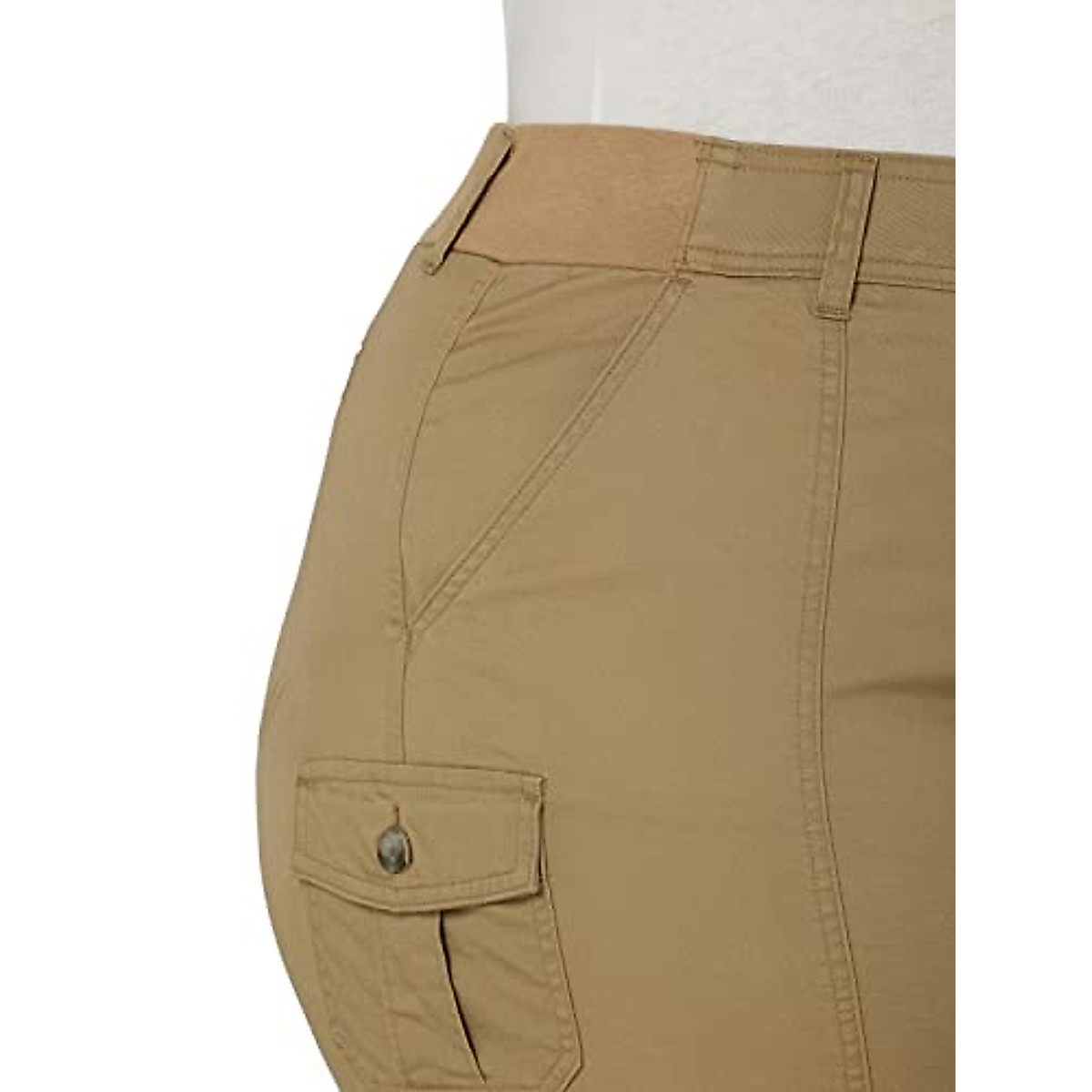 Lee womens Plus Size Flex-to-go Mid-rise Seamed Cargo Shorts, Oscar Khaki, 18 Plus