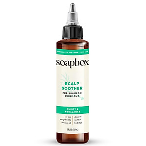 Soapbox Scalp Soother, Scalp Soothing Treatment with Tea Tree Oil & Hyaluronic Acid to Sooth Irritated, Itchy, Sensitive Scalp and Hydrate Hair Vegan, Cruelty, Paraben, Gluten and Sulfate Free, 5oz