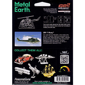 Metal Earth Huey UH-1 Helicopter 3D Metal Model Kit Fascinations