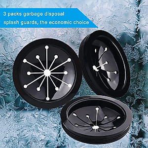 3 Packs Garbage Disposal Splash Guard Sink Baffle, 3-1/8 Inch Food Waste Disposer Accessories, Suitable for Waste King, Whirlaway and GE Models