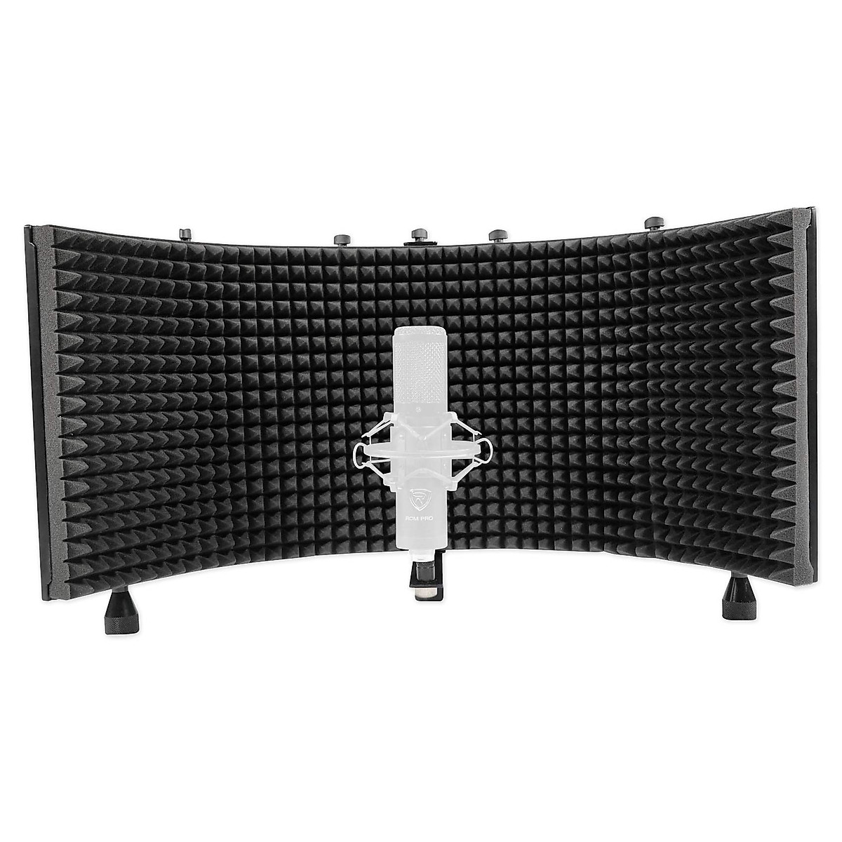 Rockville ROCKSHIELD 3 Large Studio Mic Isolation Shield w/Sound Dampening Foam