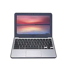 ASUS 11.6" C202SA Series 16GB Chromebook (Dark Blue/Silver) C202SA-YS02 (Renewed)